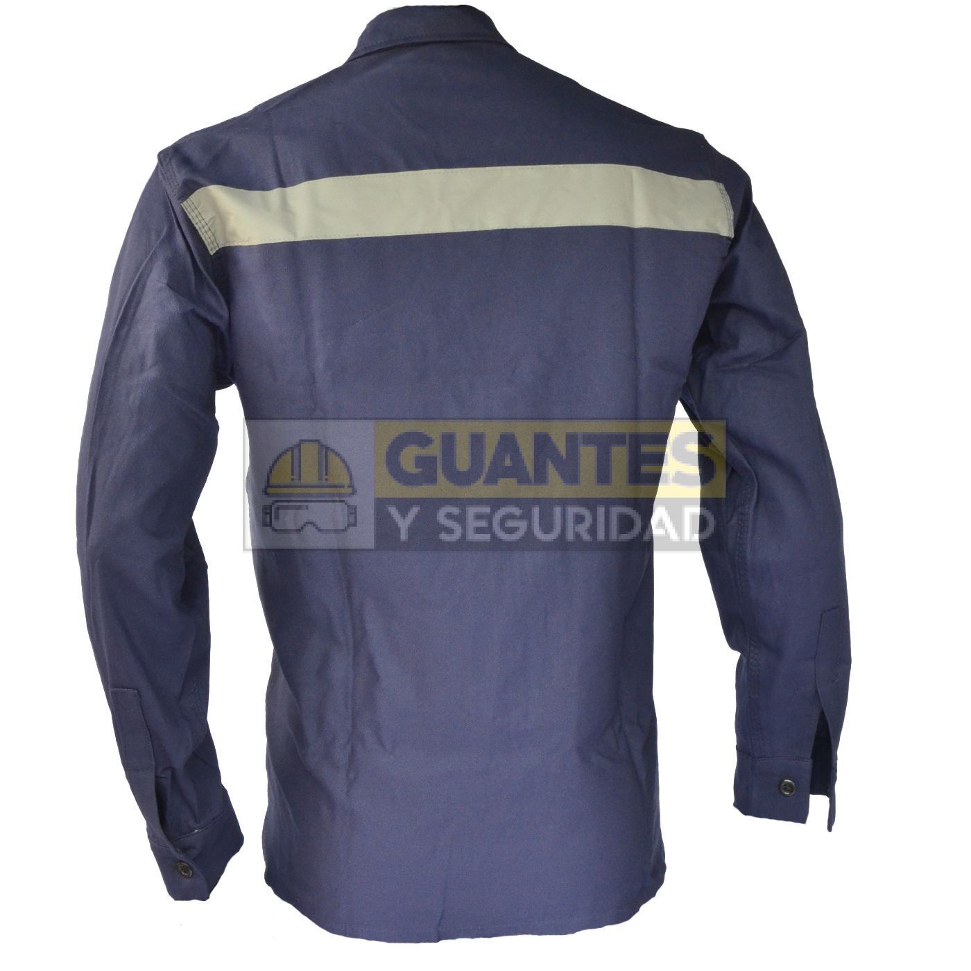 Camisa en dril manga larga con cinta reflectiva - Guantes y Seguridad