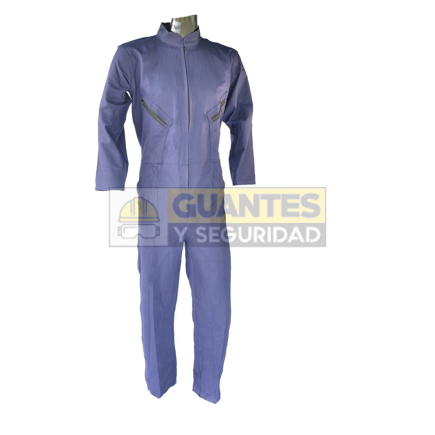 Overol en Dril Raza Manga Larga 6 Bolsillos Color Azul Oscuro - Guantes ...