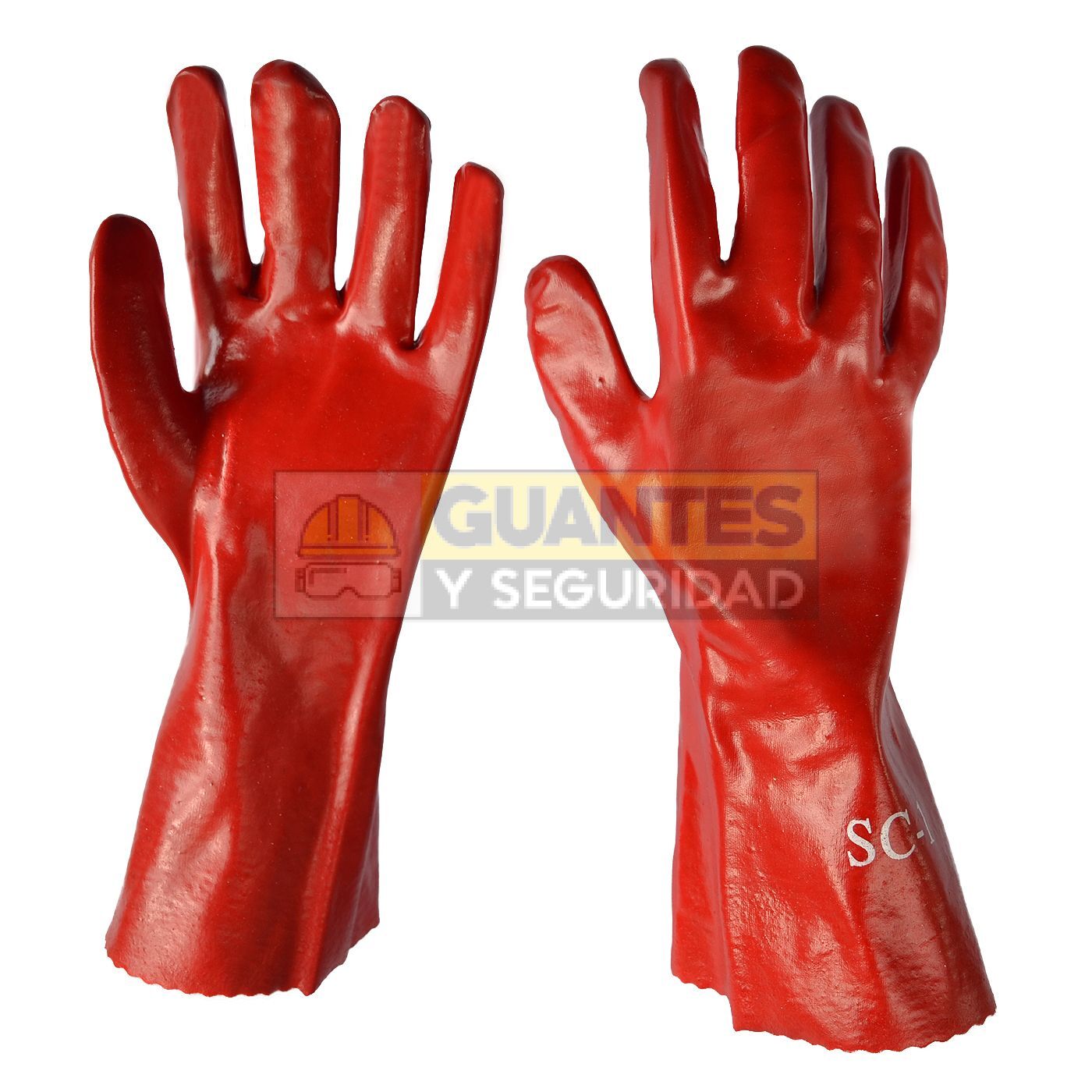 Guante PVC rojo - Guantes y Seguridad